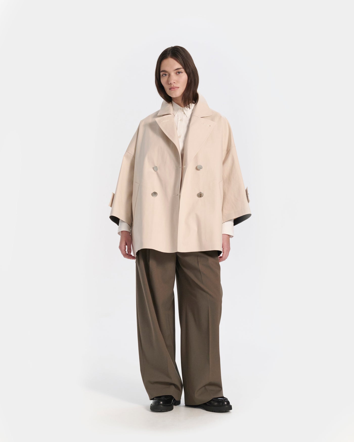 Womens Crosslee Rubberised Peacoat – Mackintosh