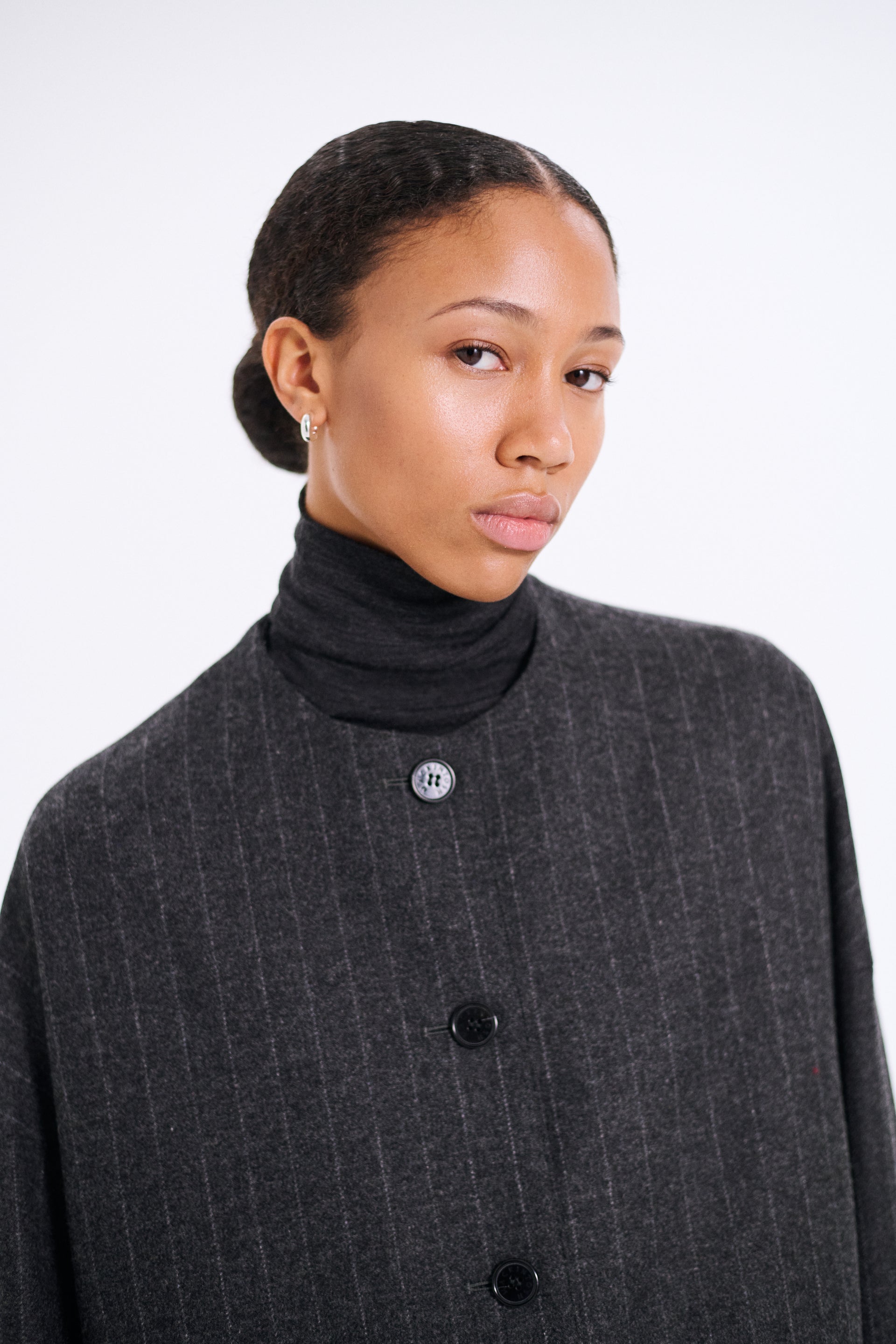 Womens Humbie No Collar Wool Coat – Mackintosh