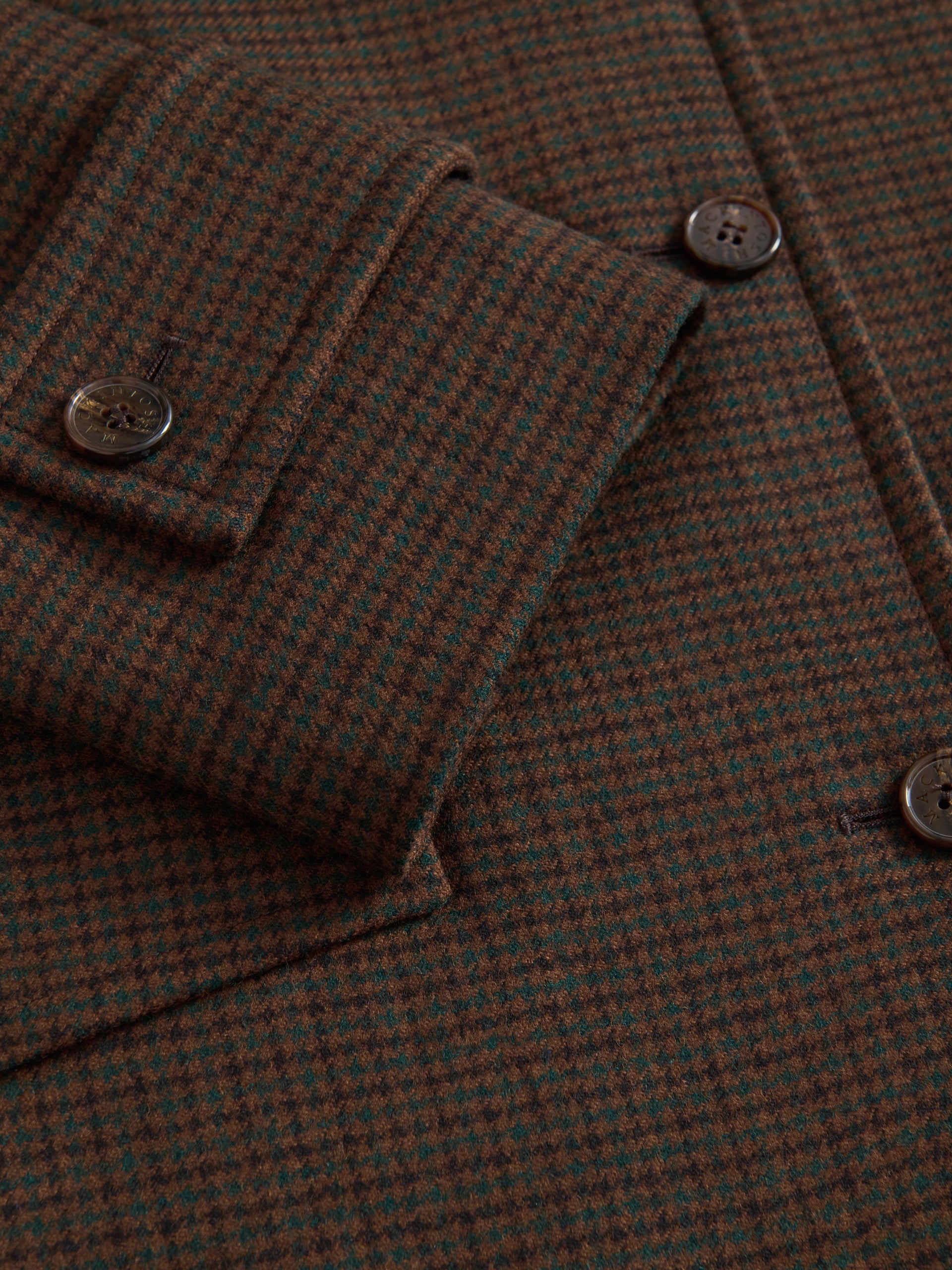 ウィメンズ HUMBIE LONG SL - ウールハウンドトゥース コート – Mackintosh